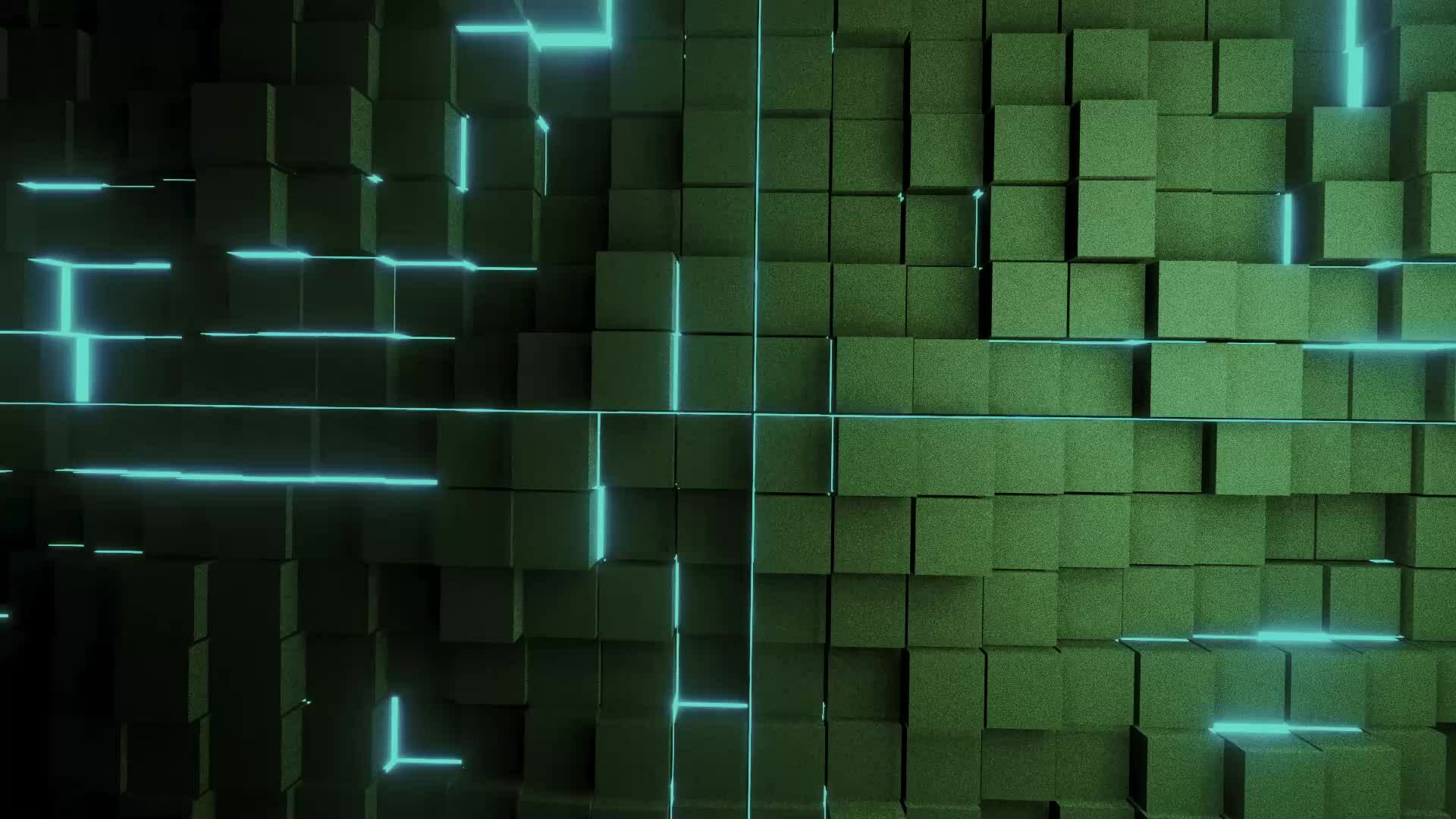 Vj Loop Abstract Cube Motion With Strip Neon Light 23547535 Stock Video