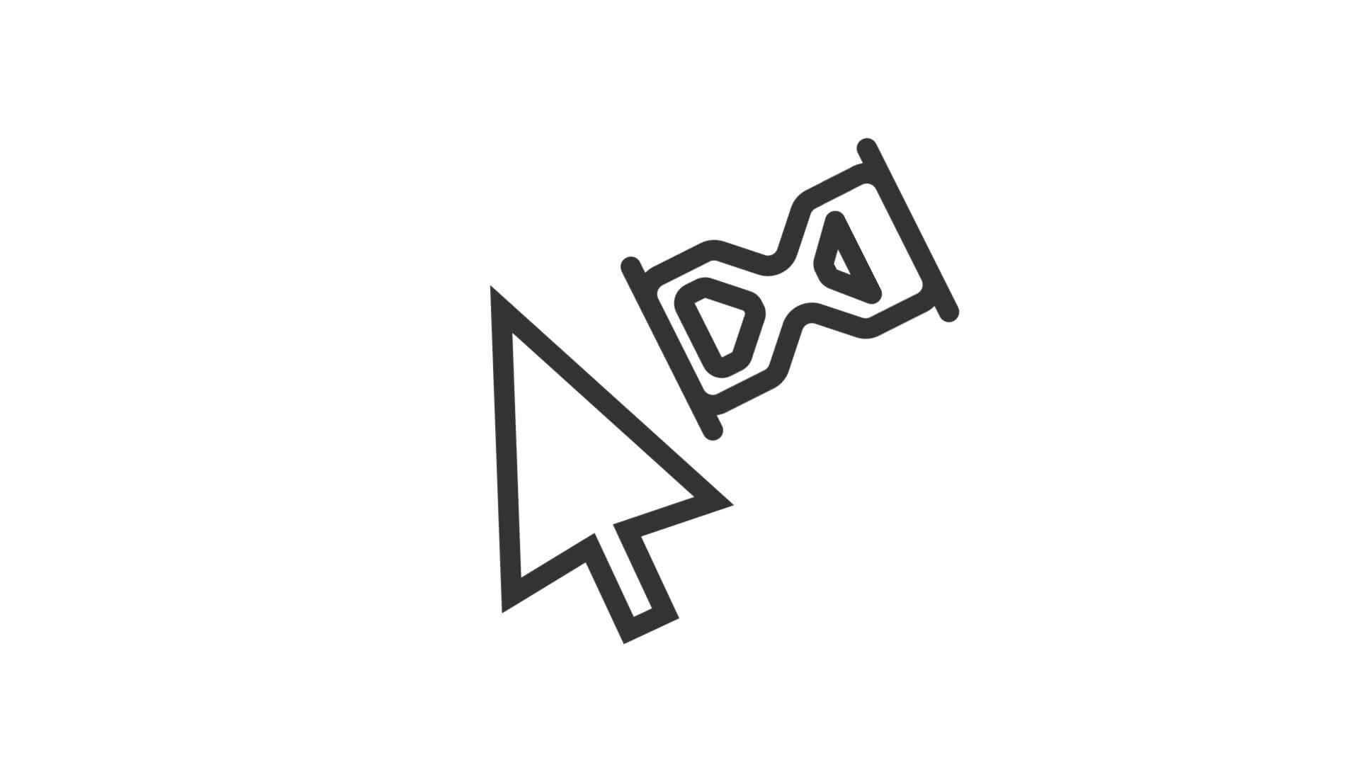 Waiting Cursor animated icon on white background 23549411 Stock Video ...