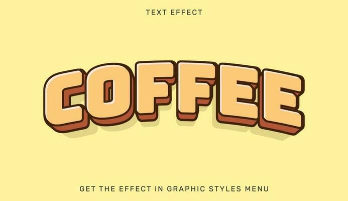 Coffee Text Effect Vector Art Icons And Graphics For Free Download