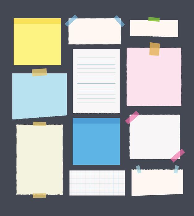 Sticky Notes Paper Vector Art, Icons, and Graphics for Free Download