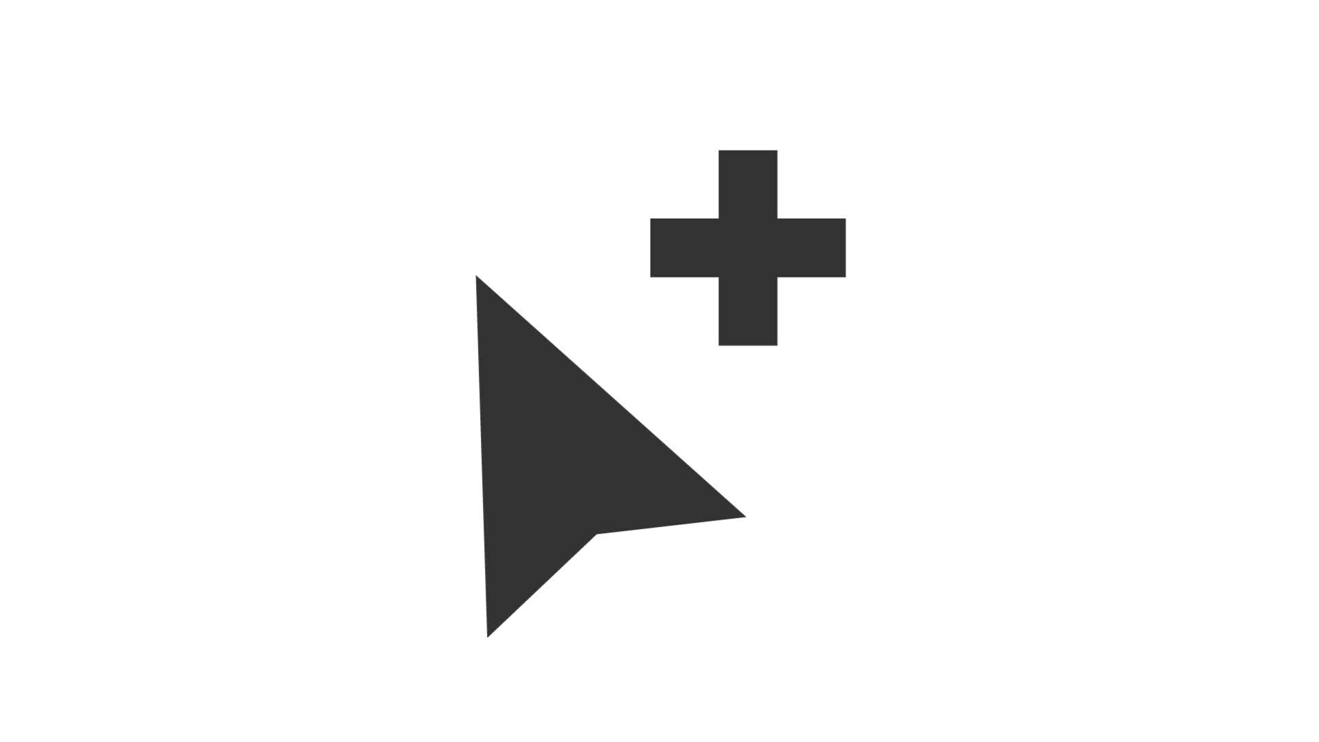 Add Cursor Animated Icon On White Background 23649969 Stock Video At