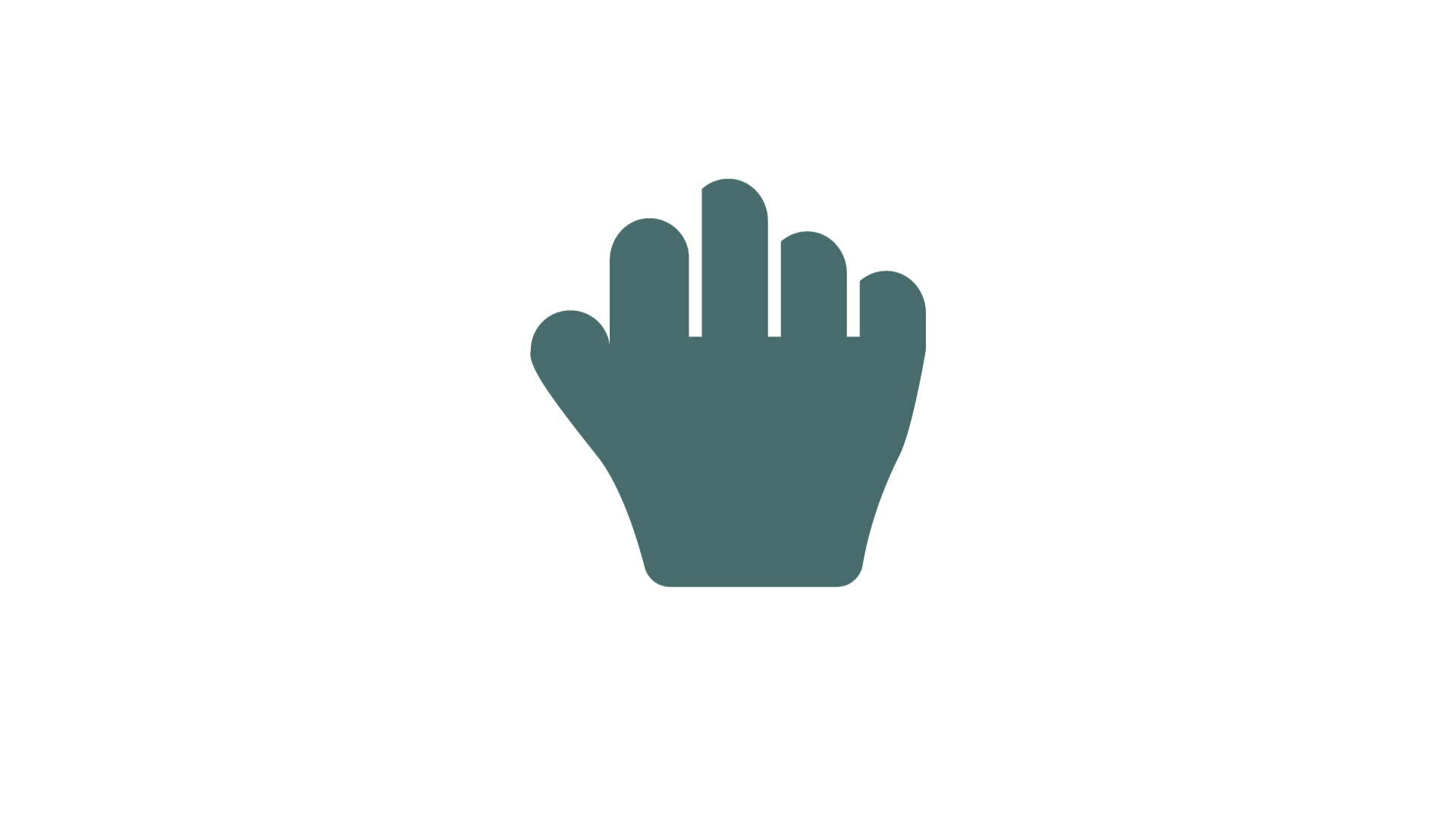 Hand Grab Cursor Animated Icon On White Background 23649985 Stock Video