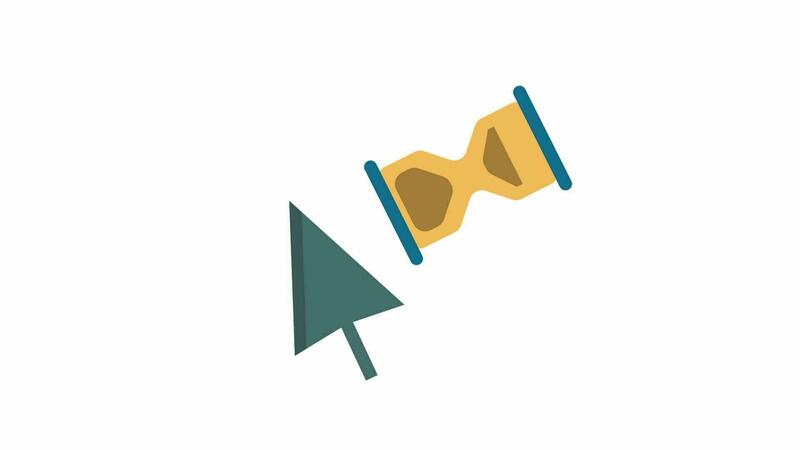 Waiting Cursor animated icon on white background 23649999 Stock Video ...