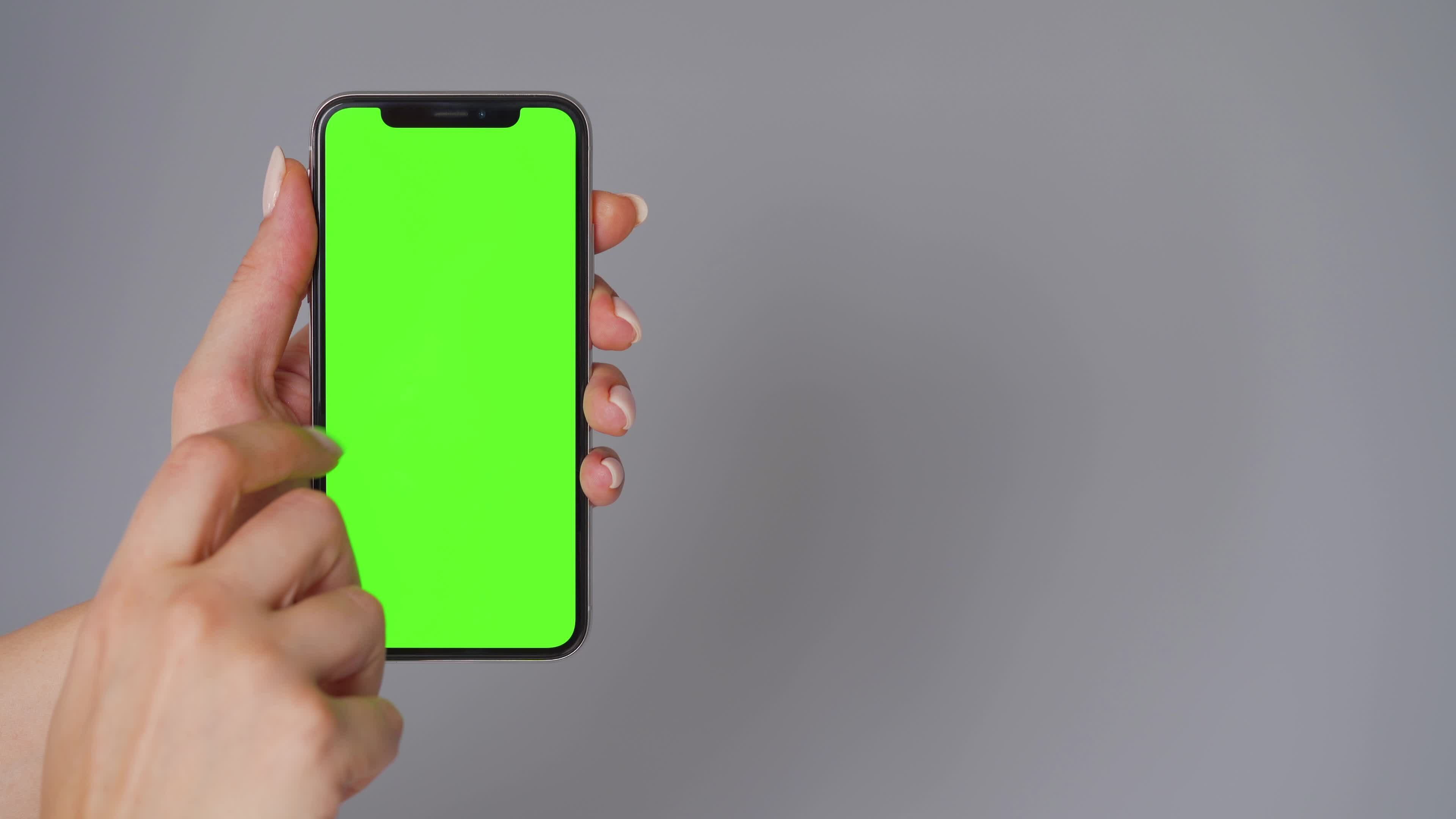 Green Screen Phone Scroll Stock Video Footage for Free Download