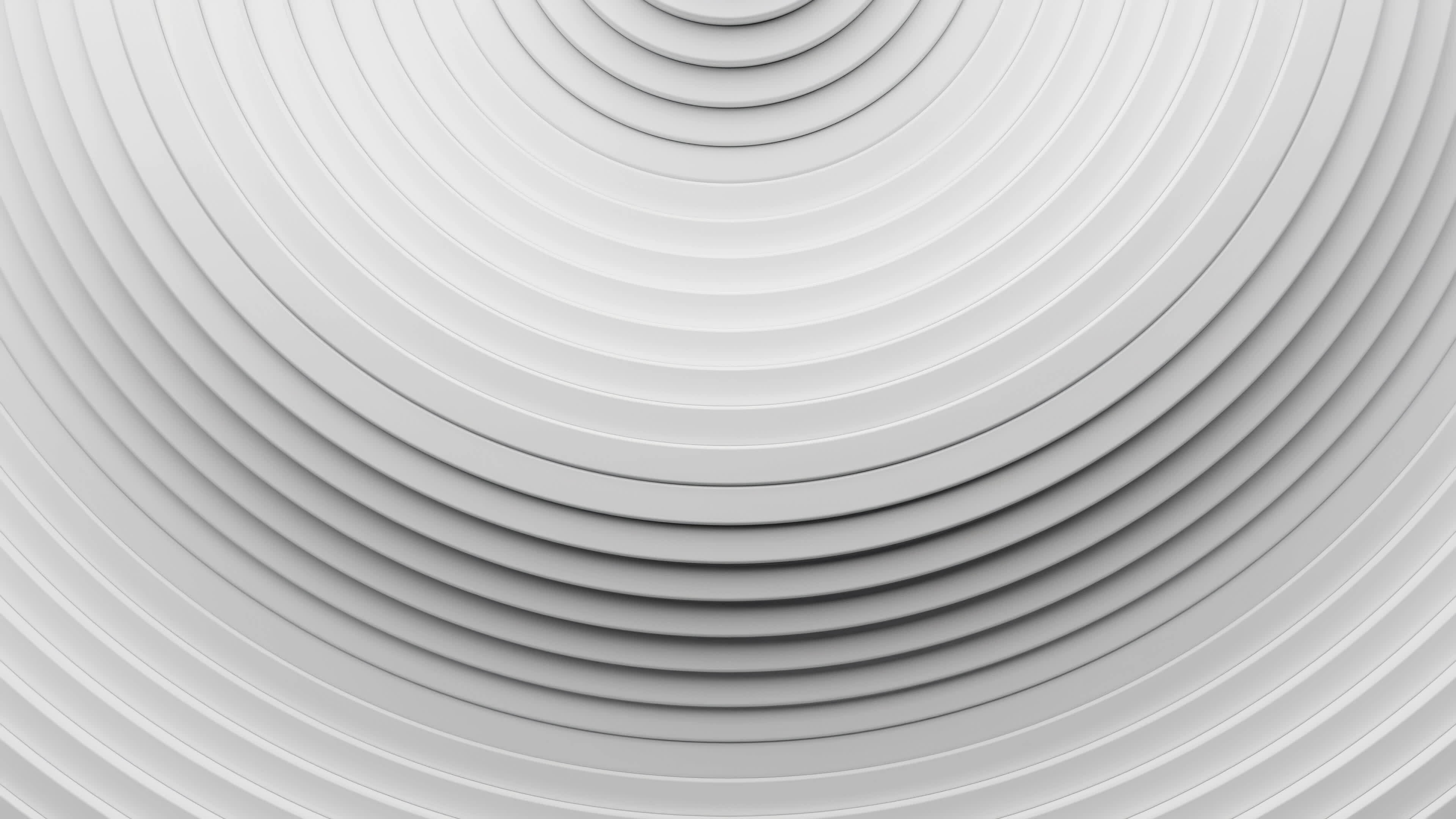 Abstract 3d Circles White Ring Pattern Animation Background With Ripple Effect Loop Animation