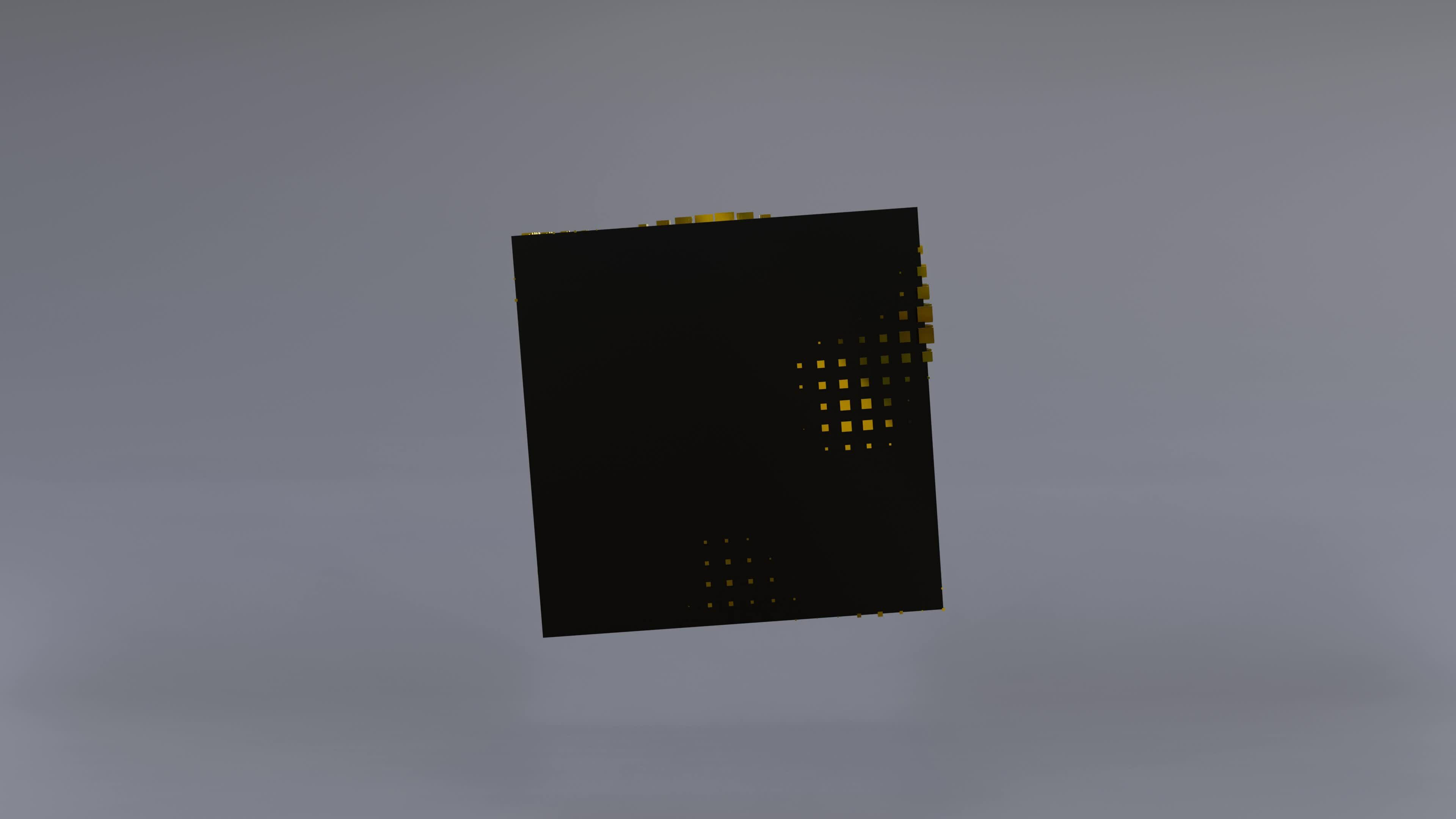 Abstract 3D animation of a black cube rotating in zero gravity ... Abstract 3D animation of a black cube rotating in zero gravity ...