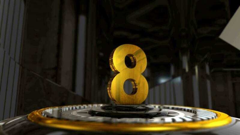 number 8 Top 10 countdown 4k for YouTube videos count numbers with alpha 2022 New year 23715569 ...