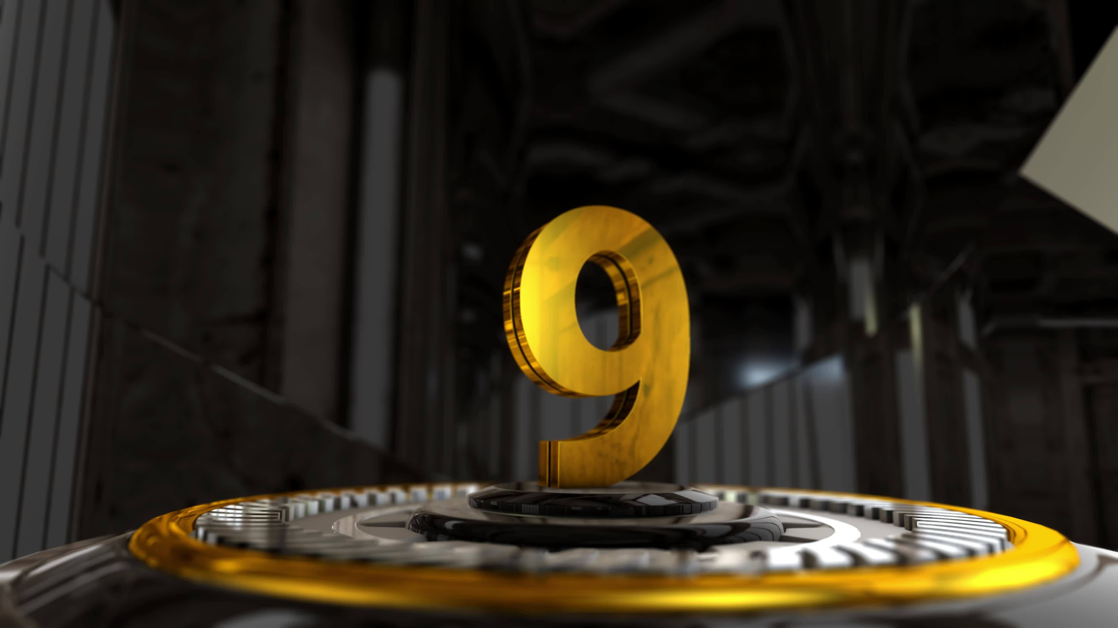 number 9 Top 10 countdown 4k for YouTube videos count numbers with alpha 2022 New year 23715570 ...