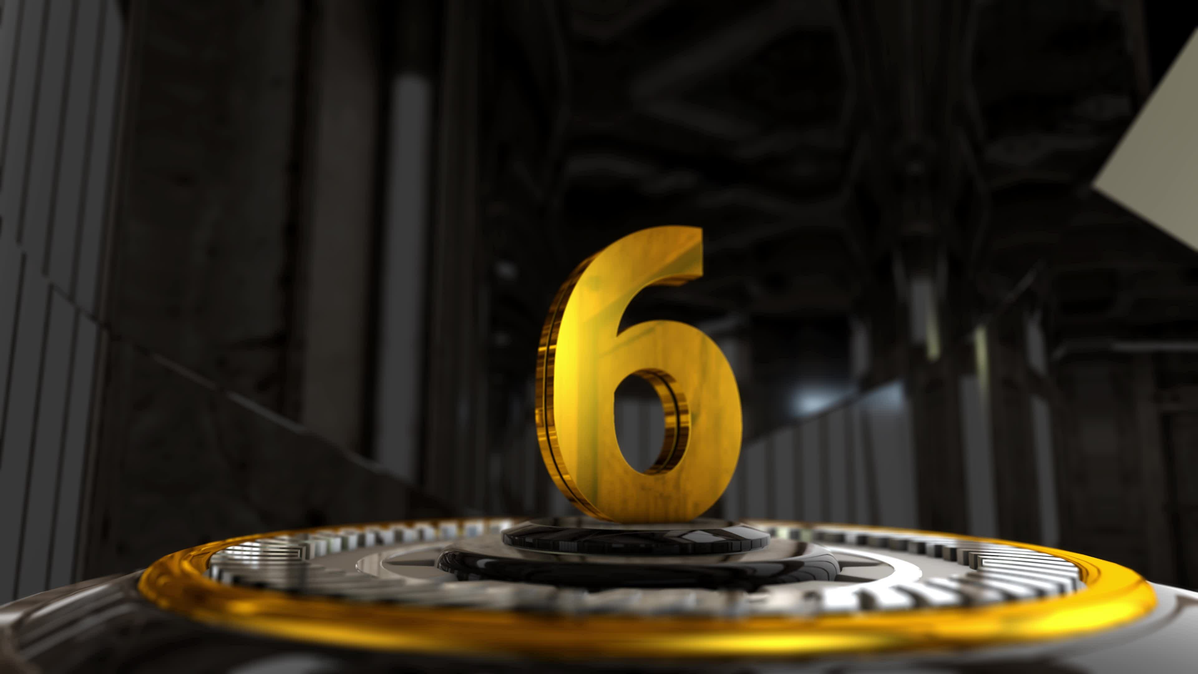 number 6 Top 10 countdown 4k for YouTube videos count numbers with alpha 2022 New year 23715571 ...