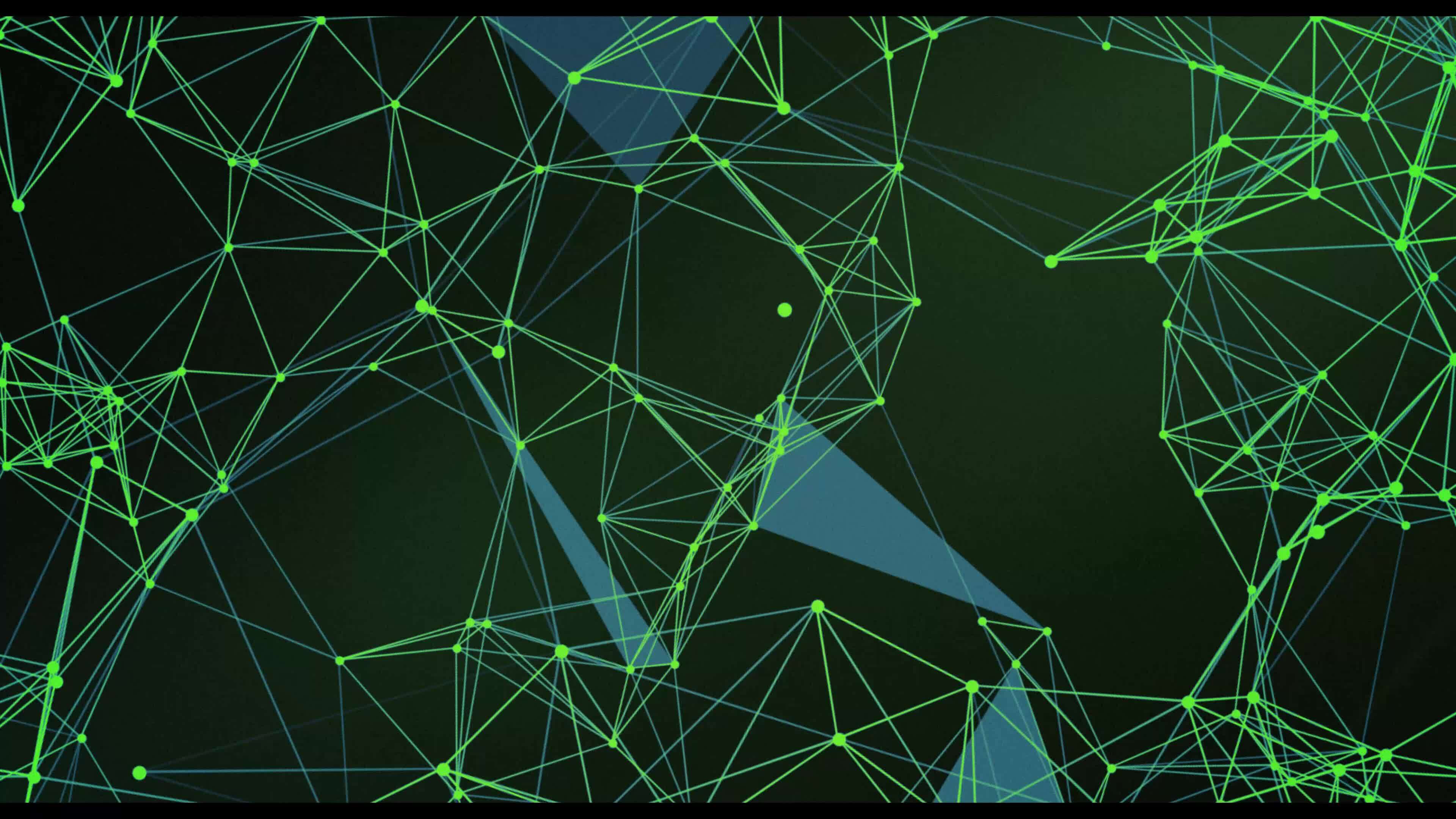 Connecting Dots And Lines Global Network Connection Green Plexus Abstract Technology Science