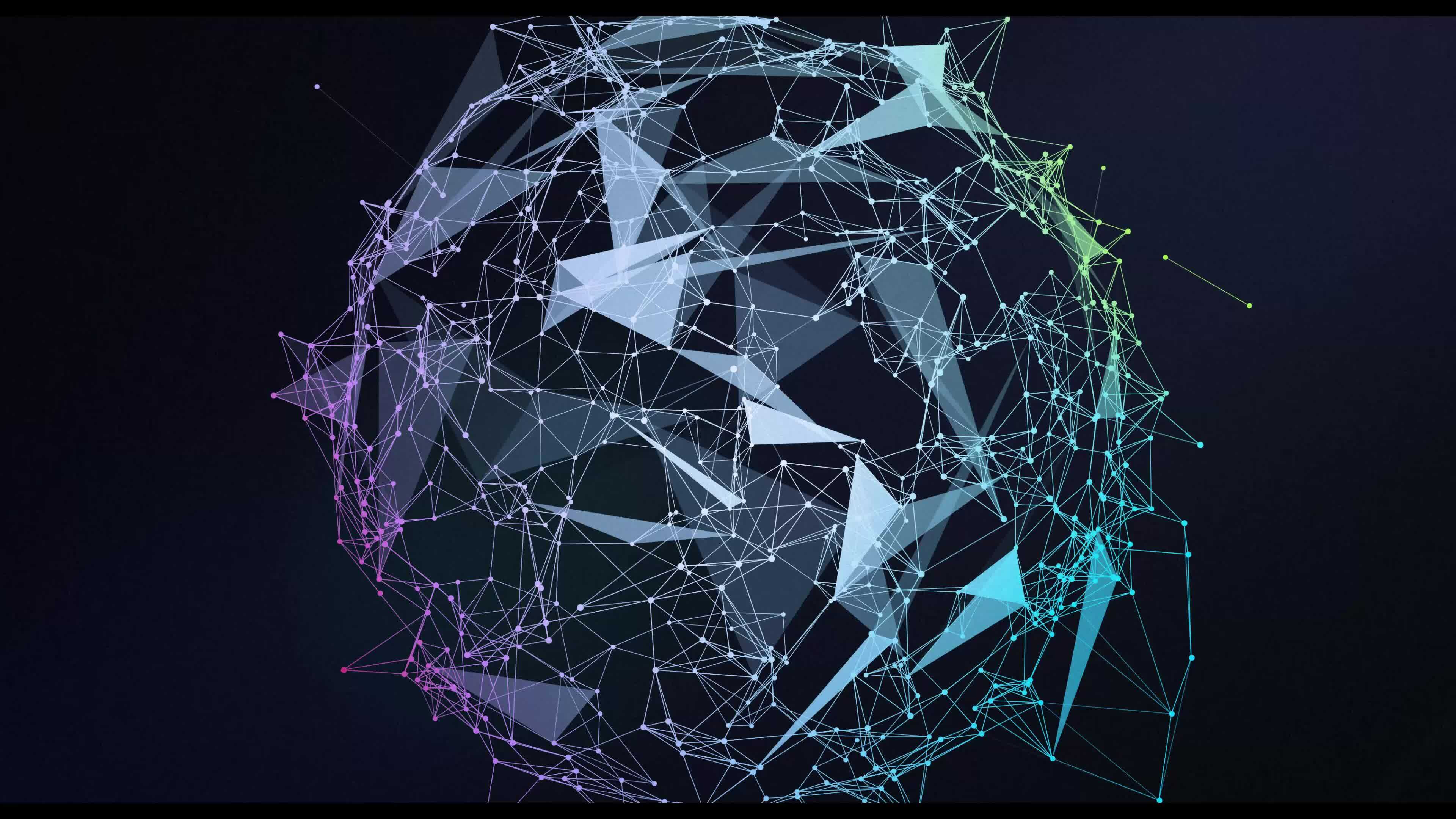 Looping Plexus Connections Background Gray on Neon Background with Depth of Field. 23716299 ...