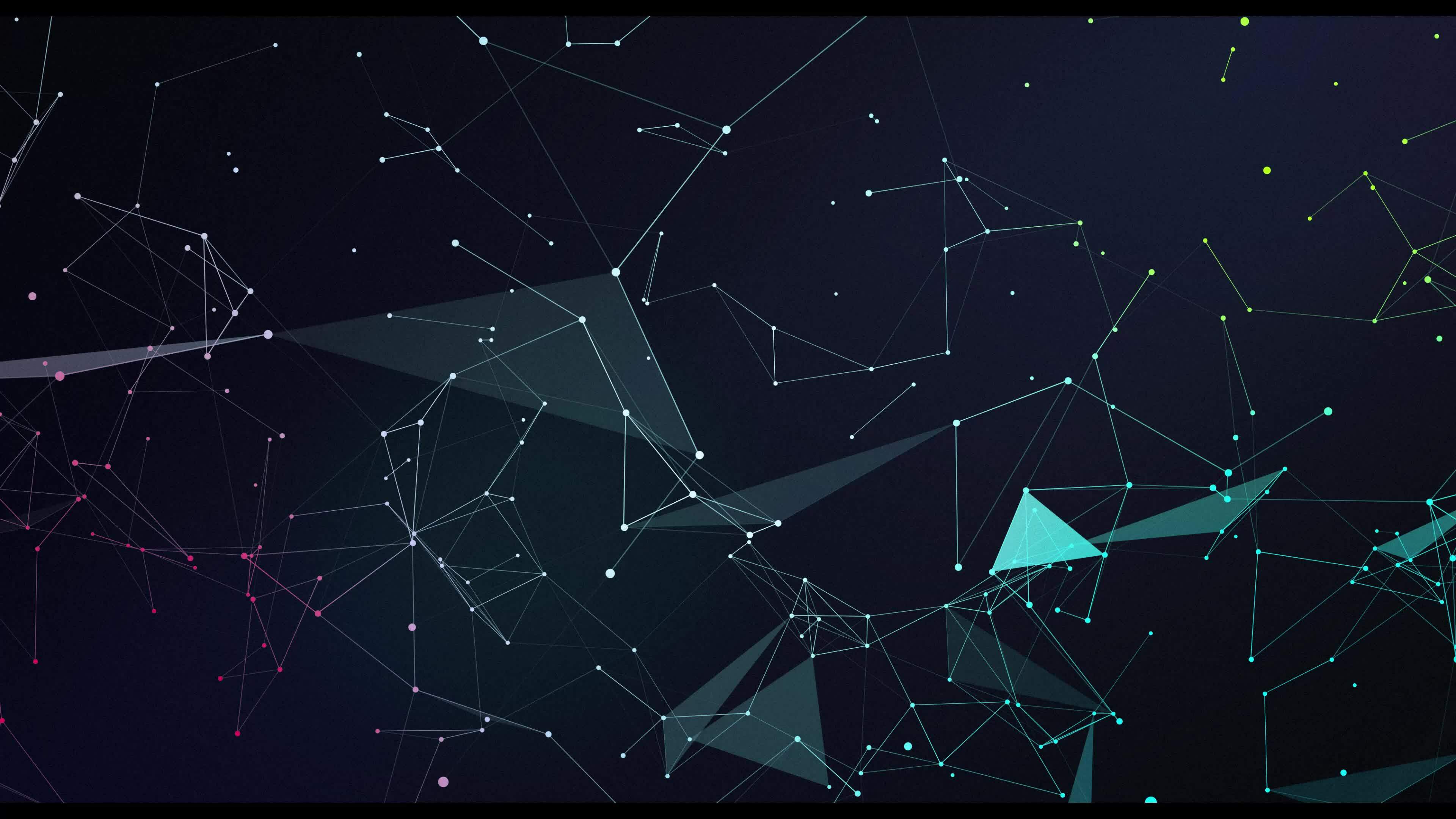 Abstract Background Of Neon Purple Moving Lines And Dots Connected To Form A Plexus Seamless