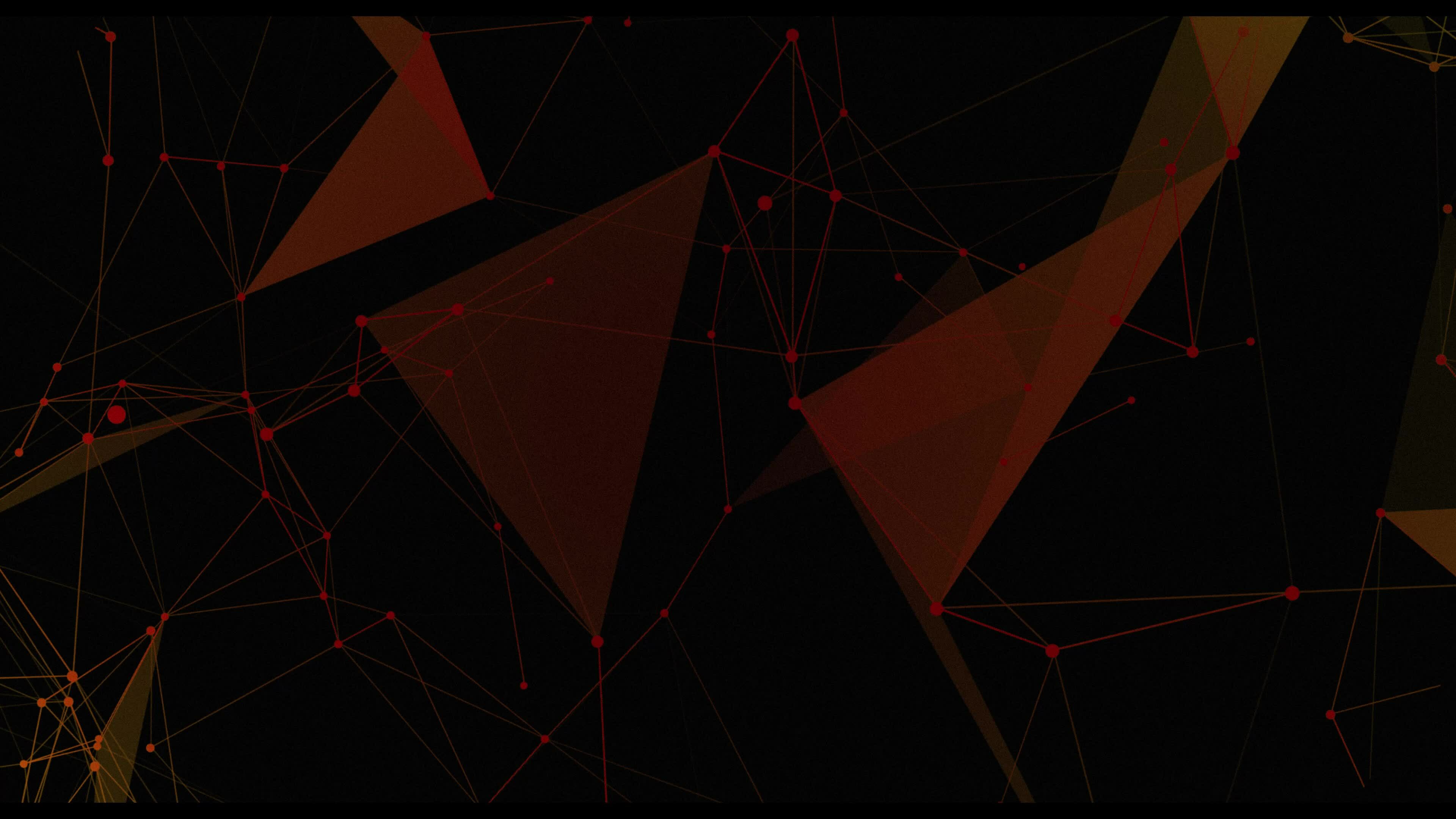 Futuristic plexus animation with glowing triangles in slow motion, loop ...