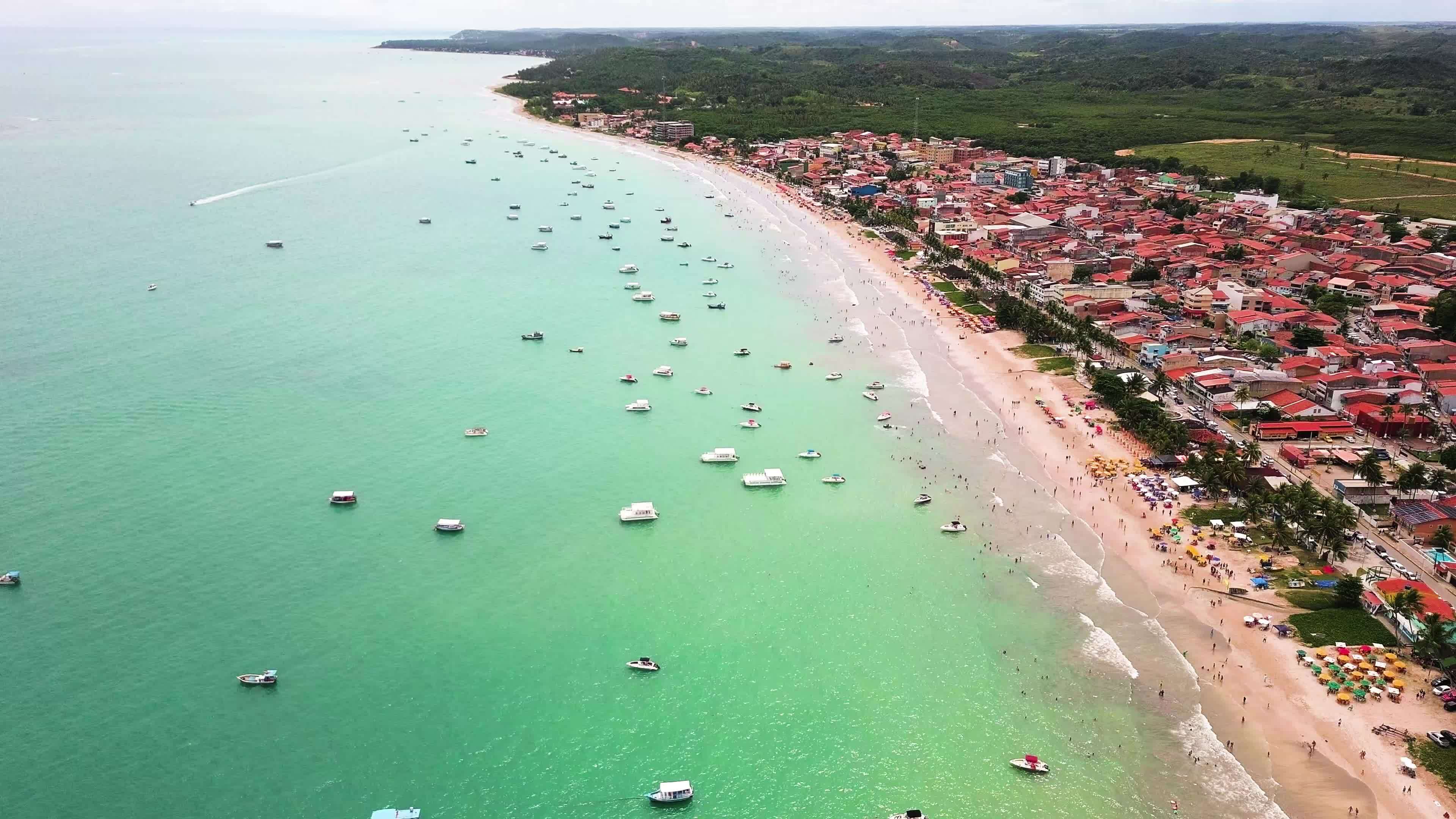 Drone footage of the beach 23722940 Stock Video at Vecteezy