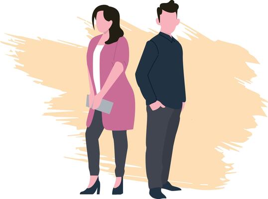 Man And Woman Standing Vector Art Icons And Graphics For Free Download