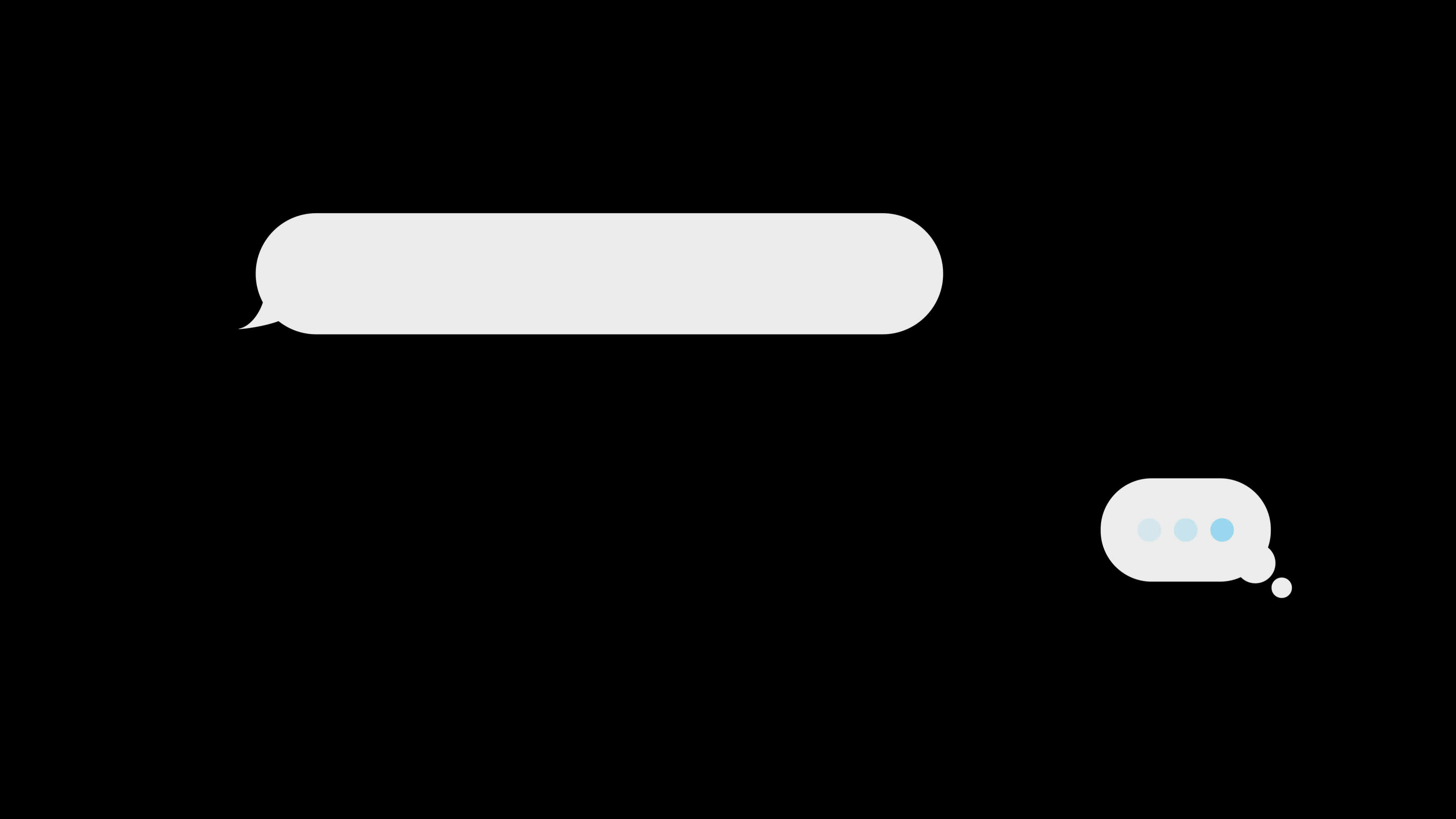 Messages chat bubble speech typing dialogue copy space icon Animation ...