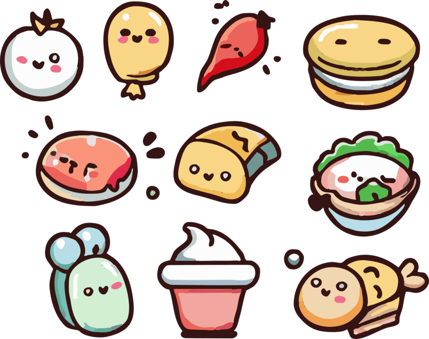 Kawaii Food PNGs for Free Download
