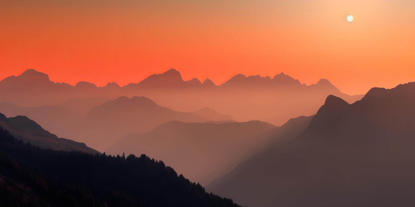 Mountain Range Silhouette Stock Photos, Images and Backgrounds for Free ...