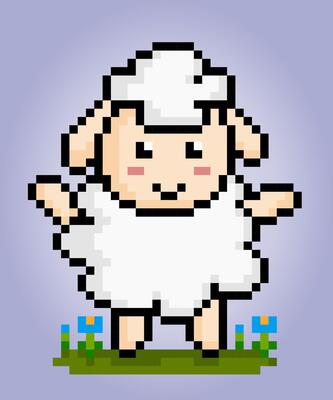 Pixel Sheep Vector Art, Icons, and Graphics for Free Download