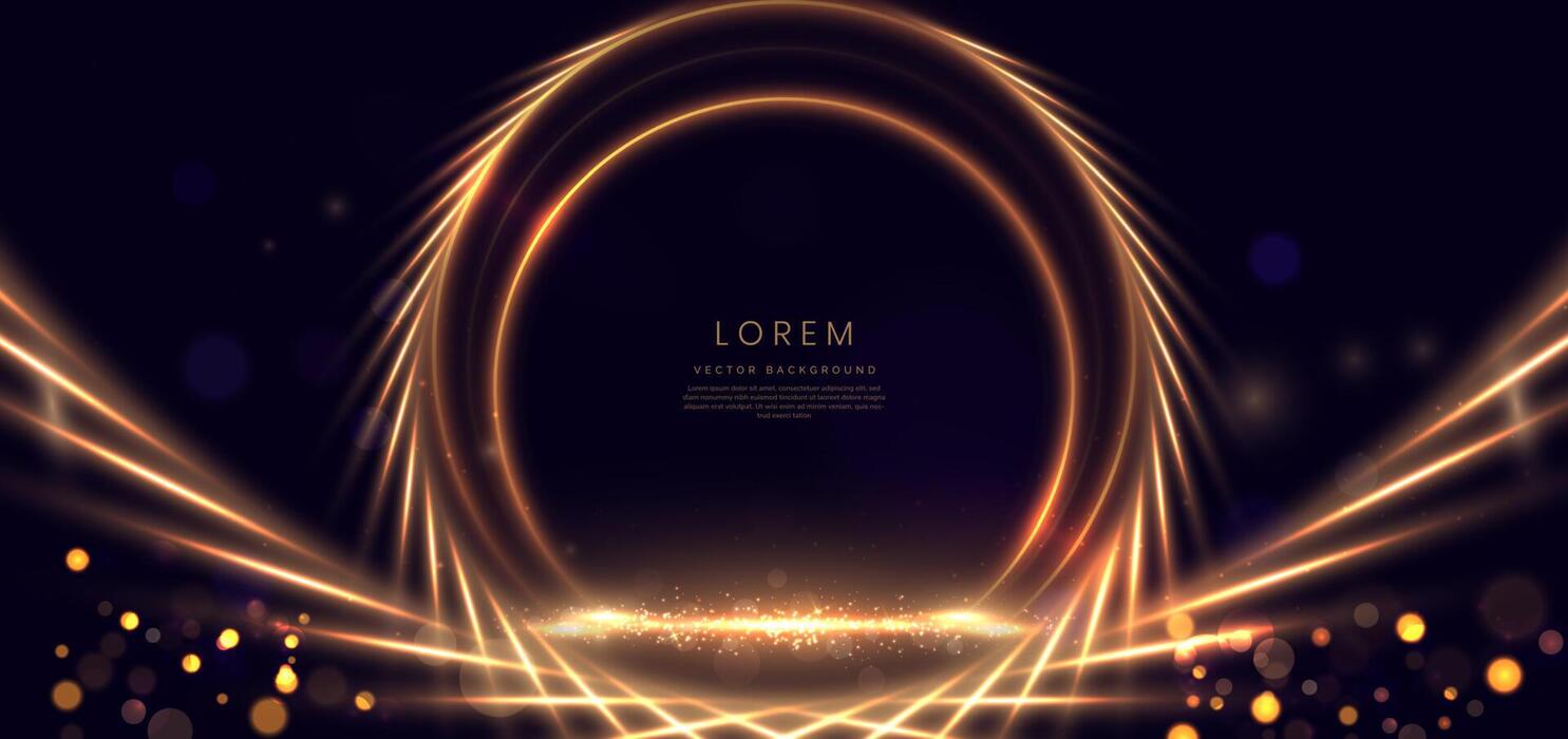 Golden Light Circle Vector Art, Icons, and Graphics for Free Download