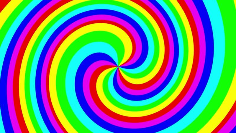 Rotating rainbow swirl. Seamless loop. Seamless loop, Hypnosis pattern, Animation of multi ...