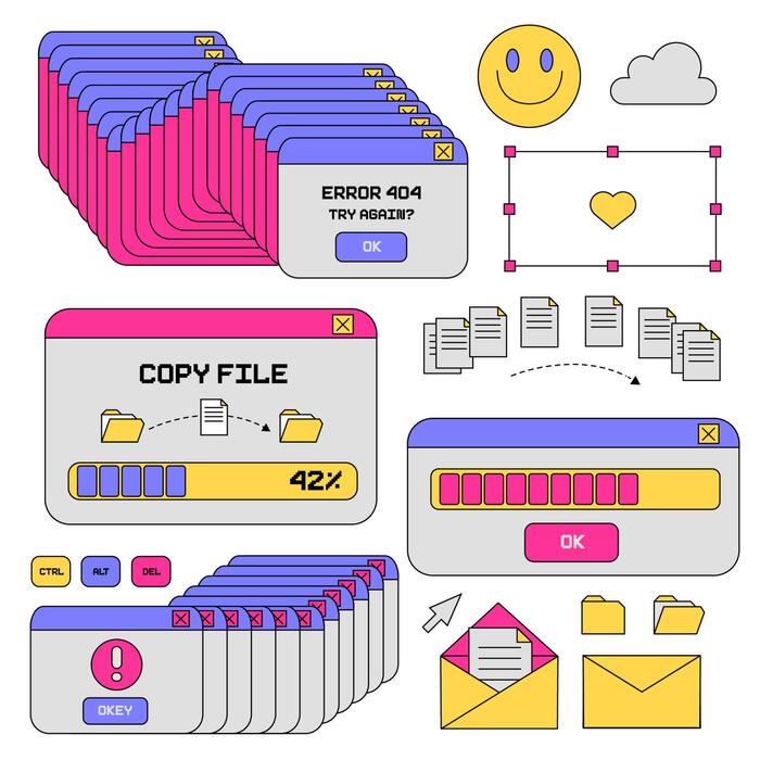 Old Computer Screen Vector Art, Icons, and Graphics for Free Download