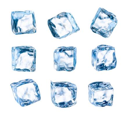 Realistic Ice Cube Vector Art, Icons, and Graphics for Free Download