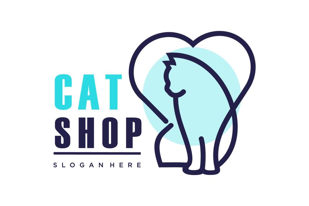 Cat Shop Logo Vector Art, Icons, and Graphics for Free Download