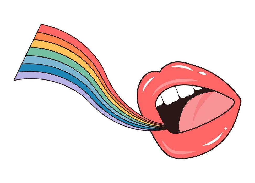 Rainbow Mouth Vector Art, Icons, and Graphics for Free Download