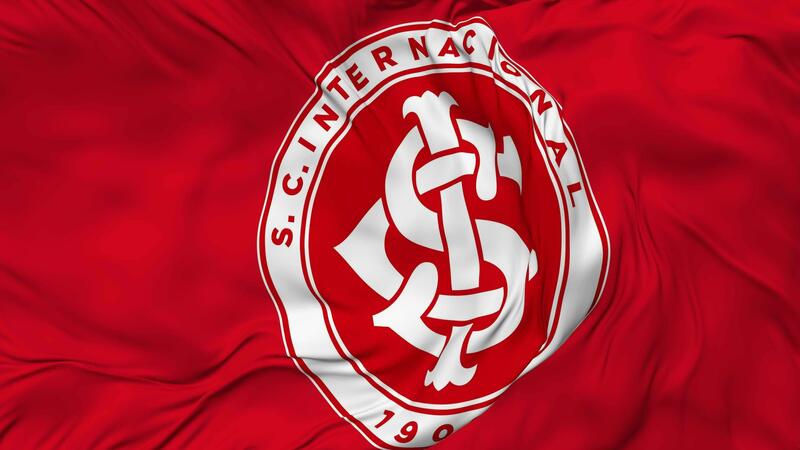 esporte clube internacional bandeira desatado looping fundo, em loop colisão textura pano ...