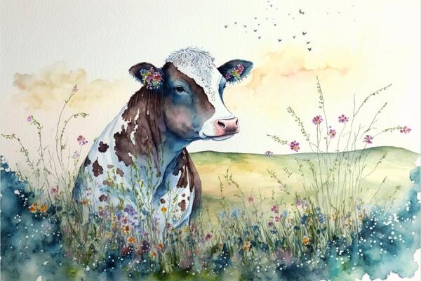 Watercolor Farm Animals Stock Photos, Images and Backgrounds for Free ...