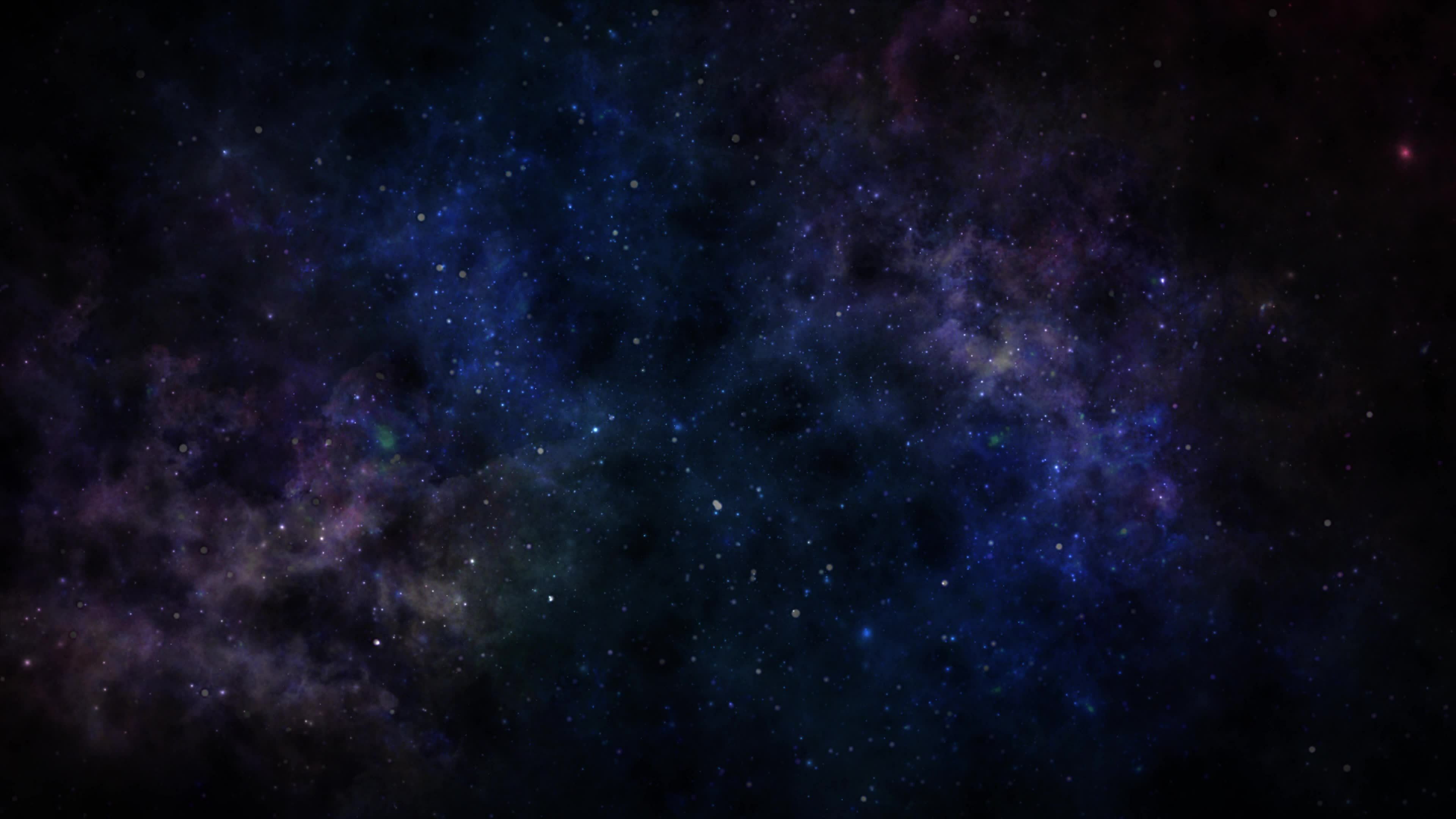 Seamless loop galaxy exploration through outer space towards glowing milky way galaxy. 4K ...