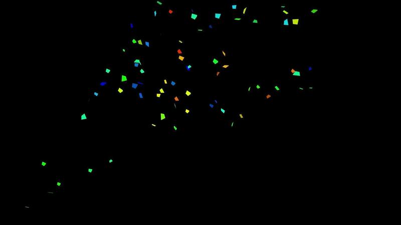 Multicolor Confetti Particles Falling Over black Background, Confetti Explosions. 23888049 Stock ...