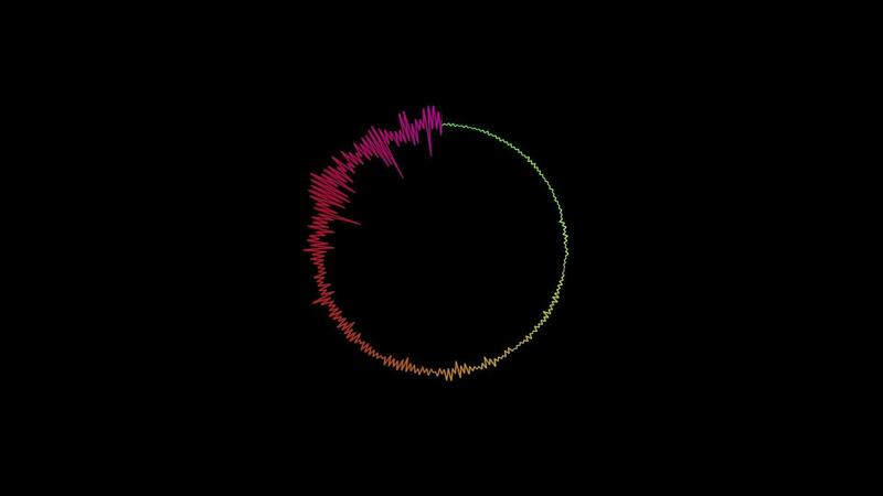 Abstract multicolored sound wave pattern on a black background ,Sound ...
