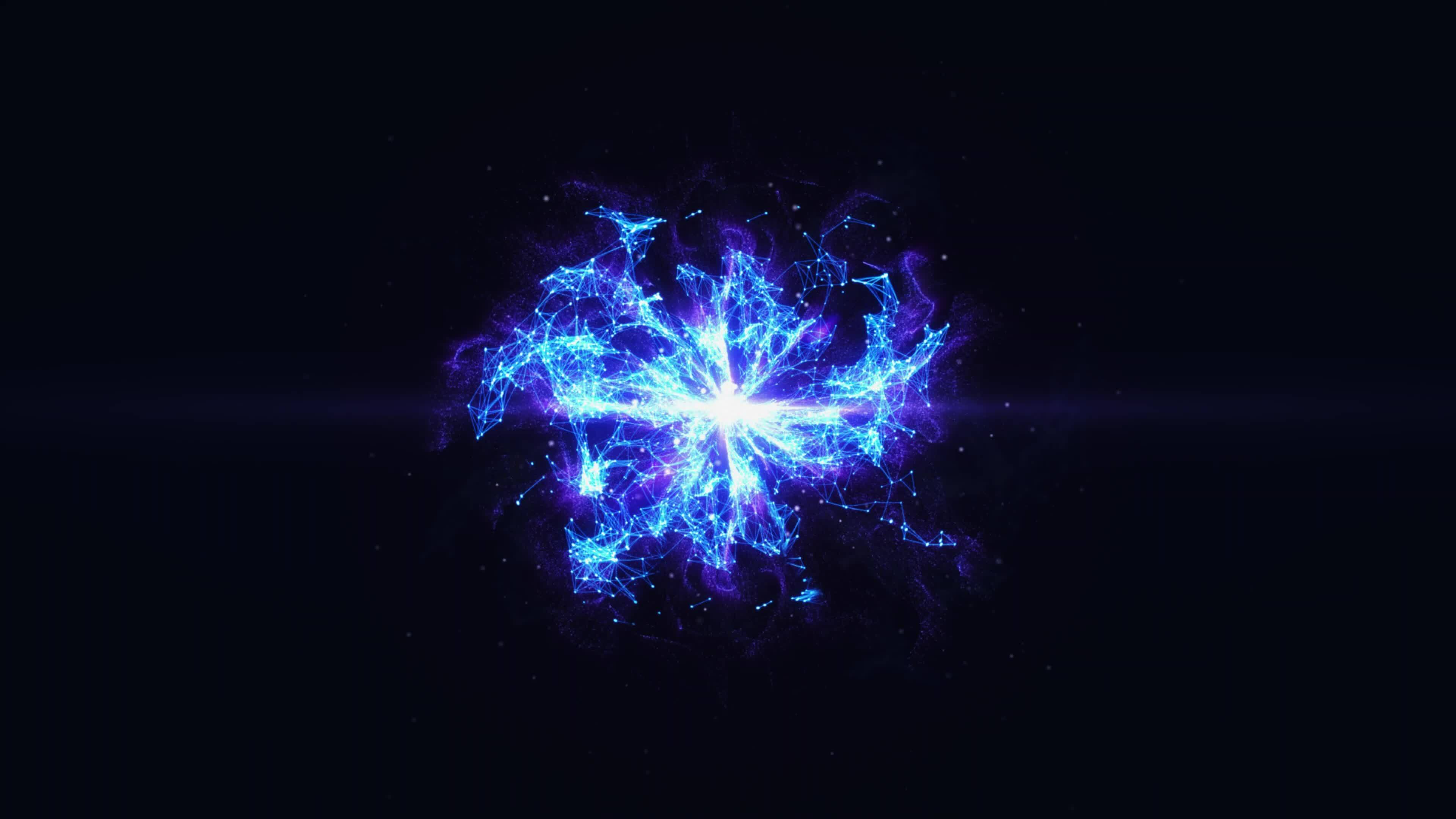 Animated Plexus Abstract Background And Blue Particle Designed