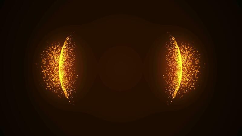 Animated Circular Abstract Background And Golden Particle Designed Background Texture Or
