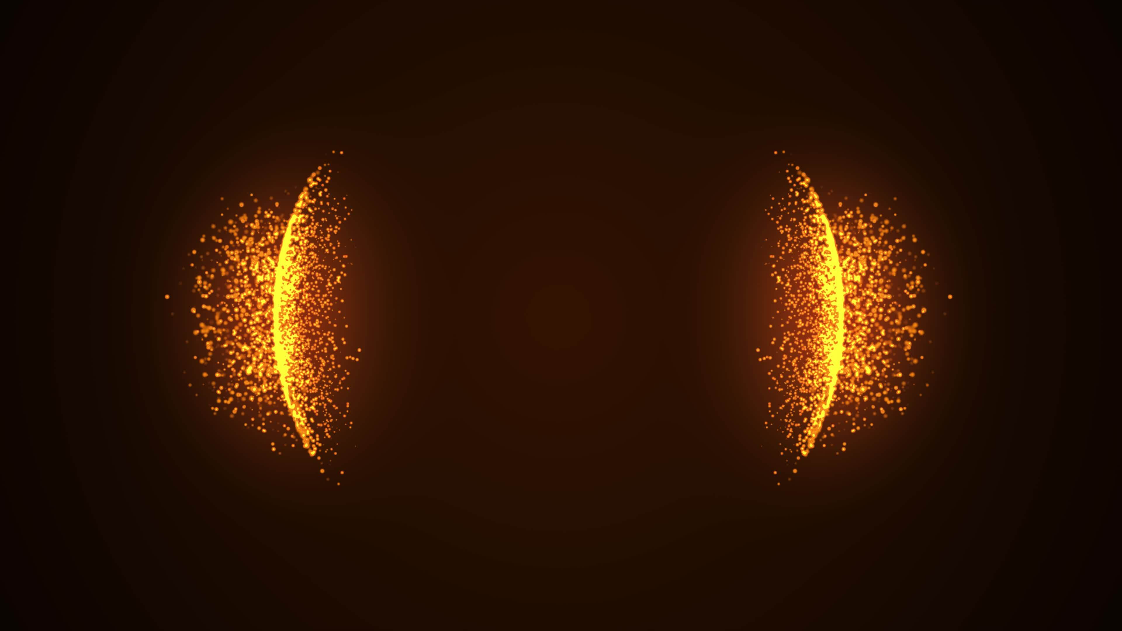 Animated Circular Abstract Background And Golden Particle Designed Background Texture Or