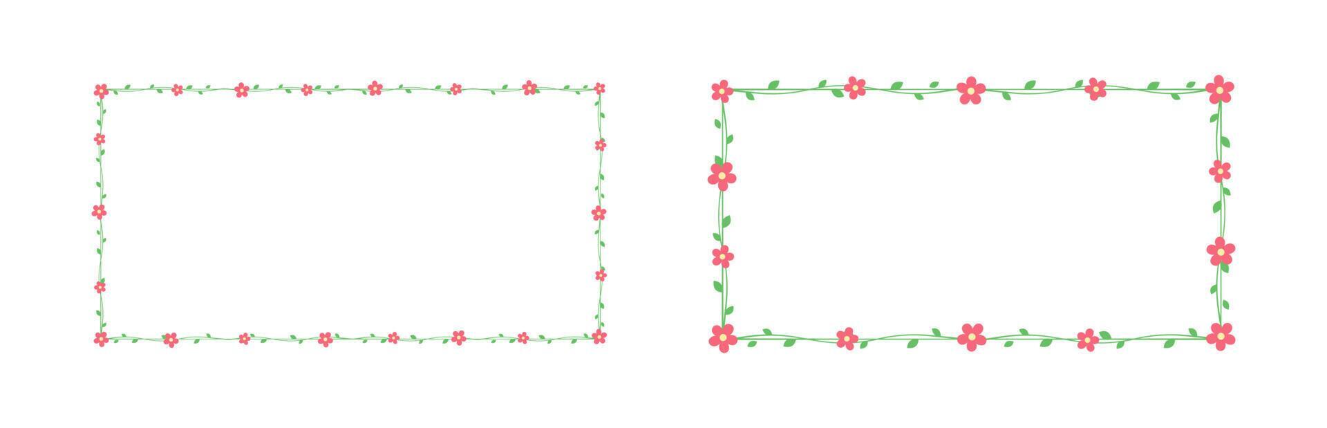 Floral Border Rectangle Vector Art Icons And Graphics For Free Download