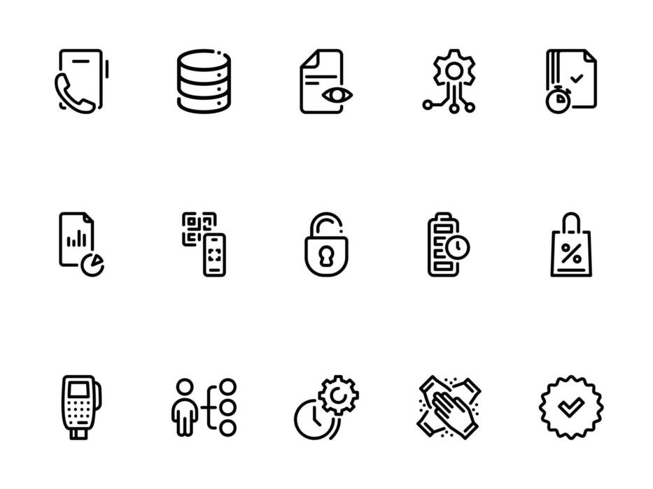 Data Icon Set Vector Art, Icons, and Graphics for Free Download