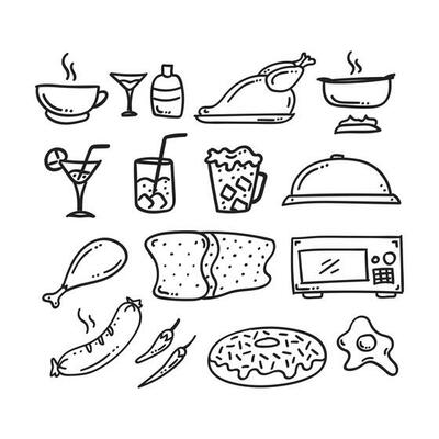 Food Line Drawing Vector Art, Icons, and Graphics for Free Download