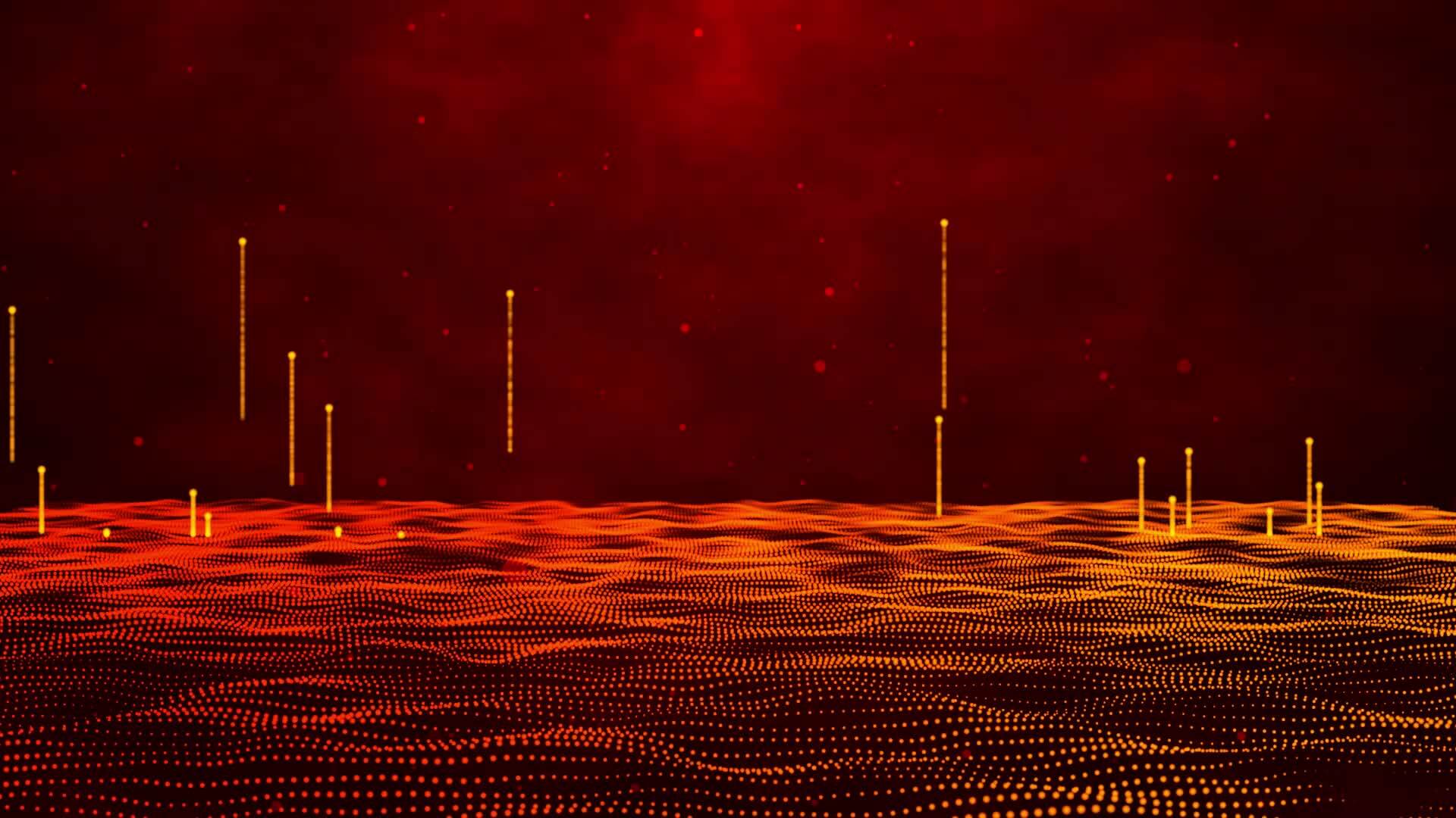 3d abstract red light particles water ripple on smoke red gradient background. 23936380 Stock ...