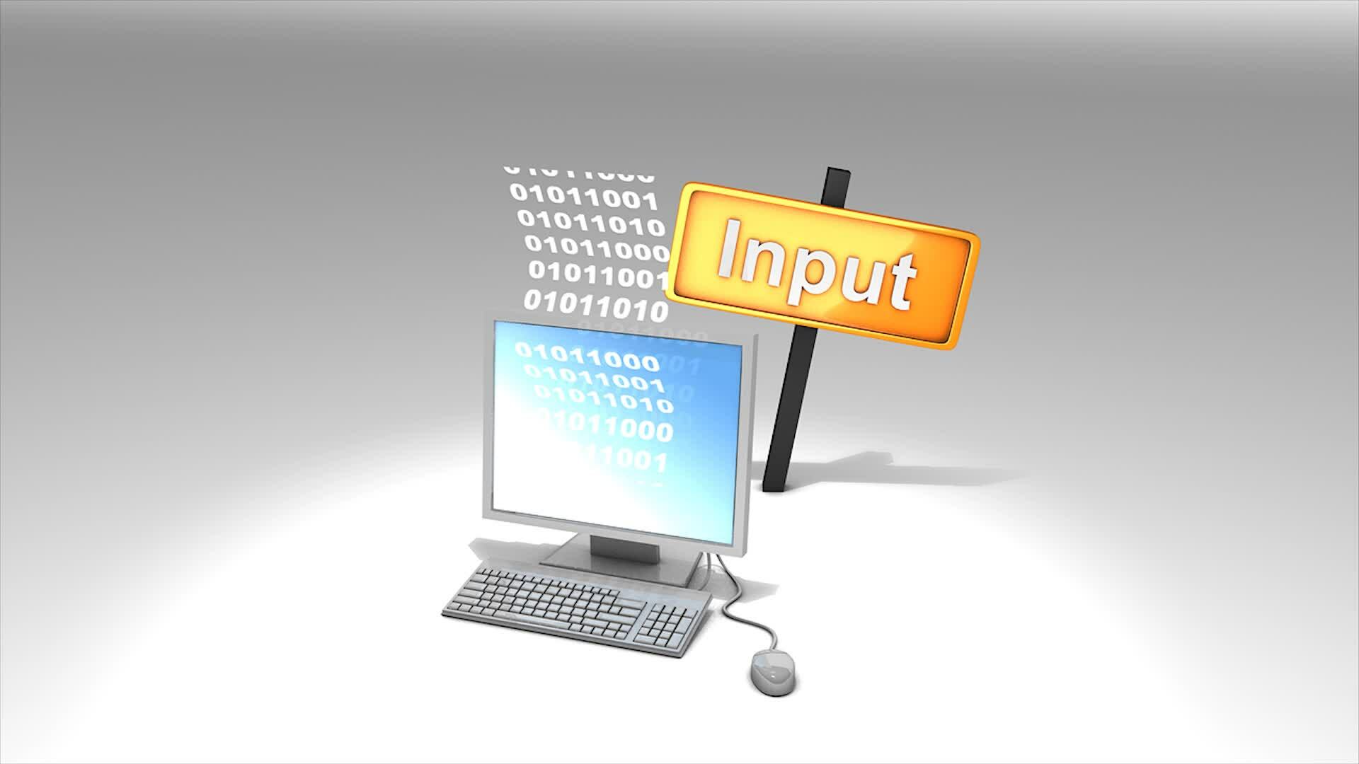 3d concept animation of basic workflows, Input, process and output ... 3d concept animation of basic workflows, Input, process and output ...