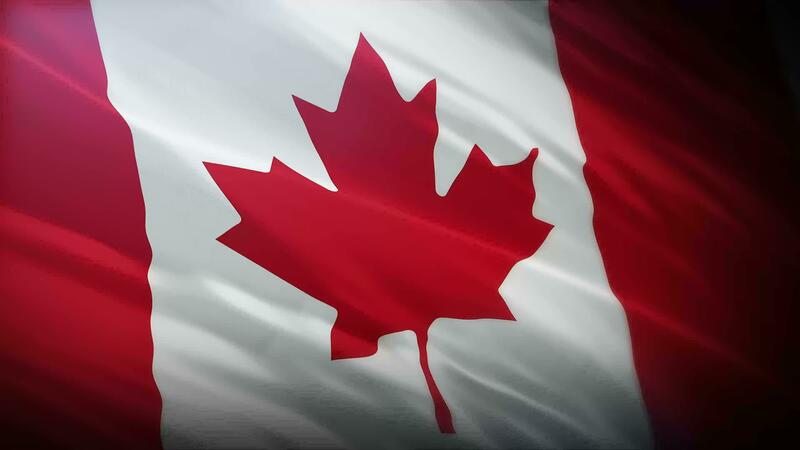 Canadian Flag Waving Animated