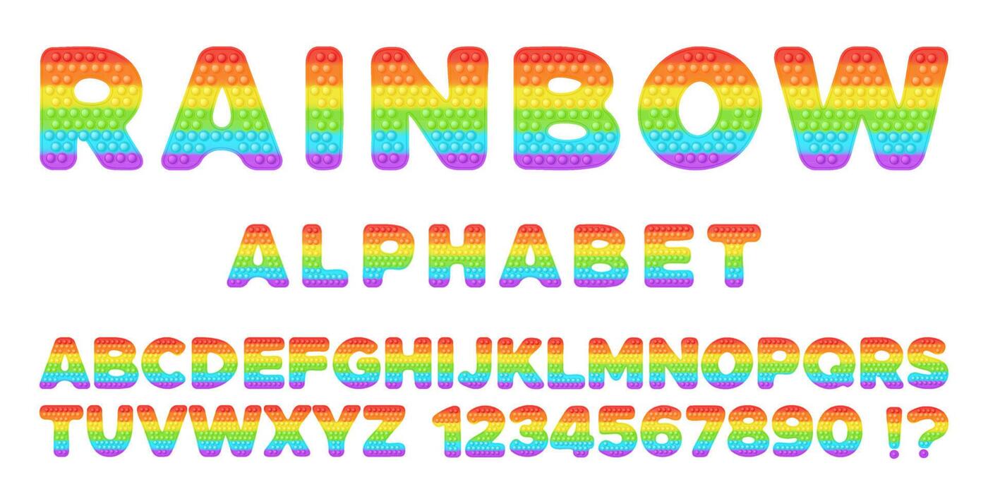 Rainbow Font Vector Art, Icons, and Graphics for Free Download