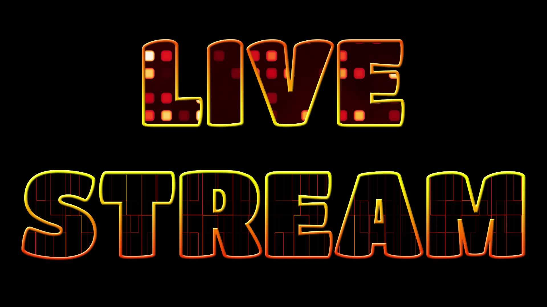 Text LIVE STREAM 3d digital technology animated on black background ... Text LIVE STREAM 3d digital technology animated on black background ...