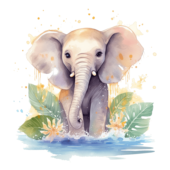 Watercolor Elephant PNGs for Free Download