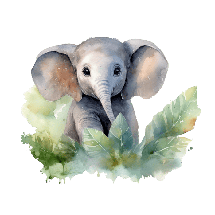 Watercolor Elephant PNGs for Free Download
