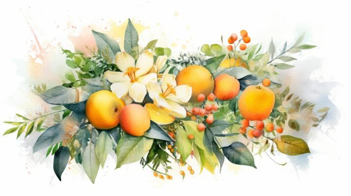 Watercolor Orange Fruit Stock Photos, Images and Backgrounds for Free ...