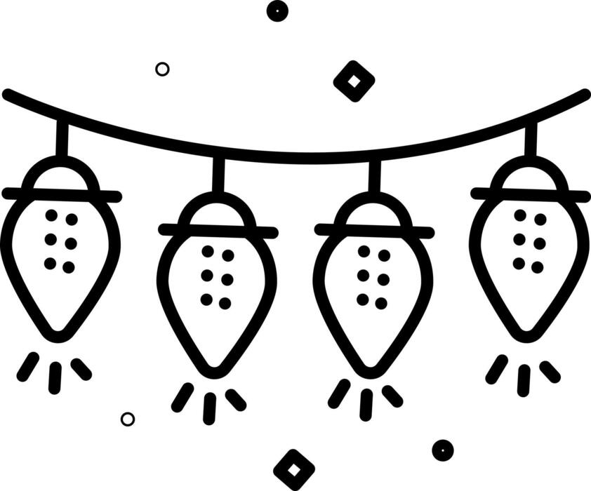 Christmas Lights Outline Vector Art, Icons, and Graphics for Free Download