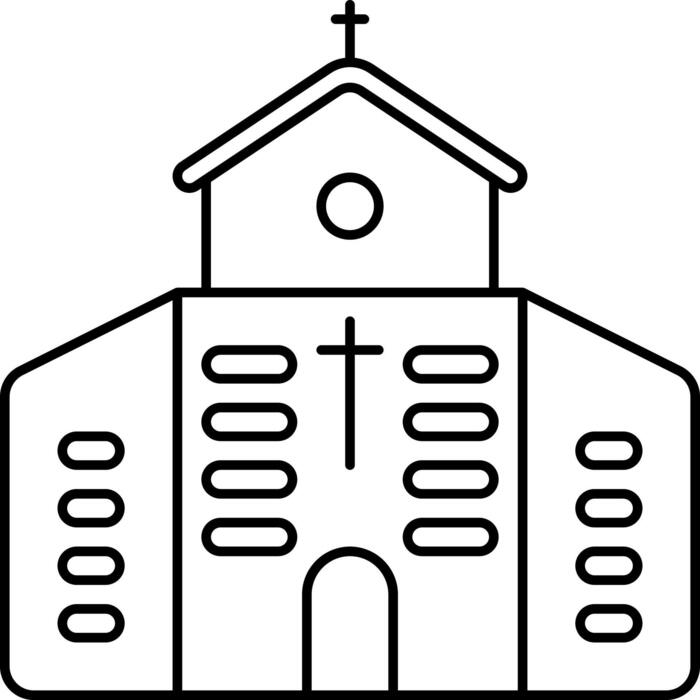 Church Outline Vector Art, Icons, and Graphics for Free Download